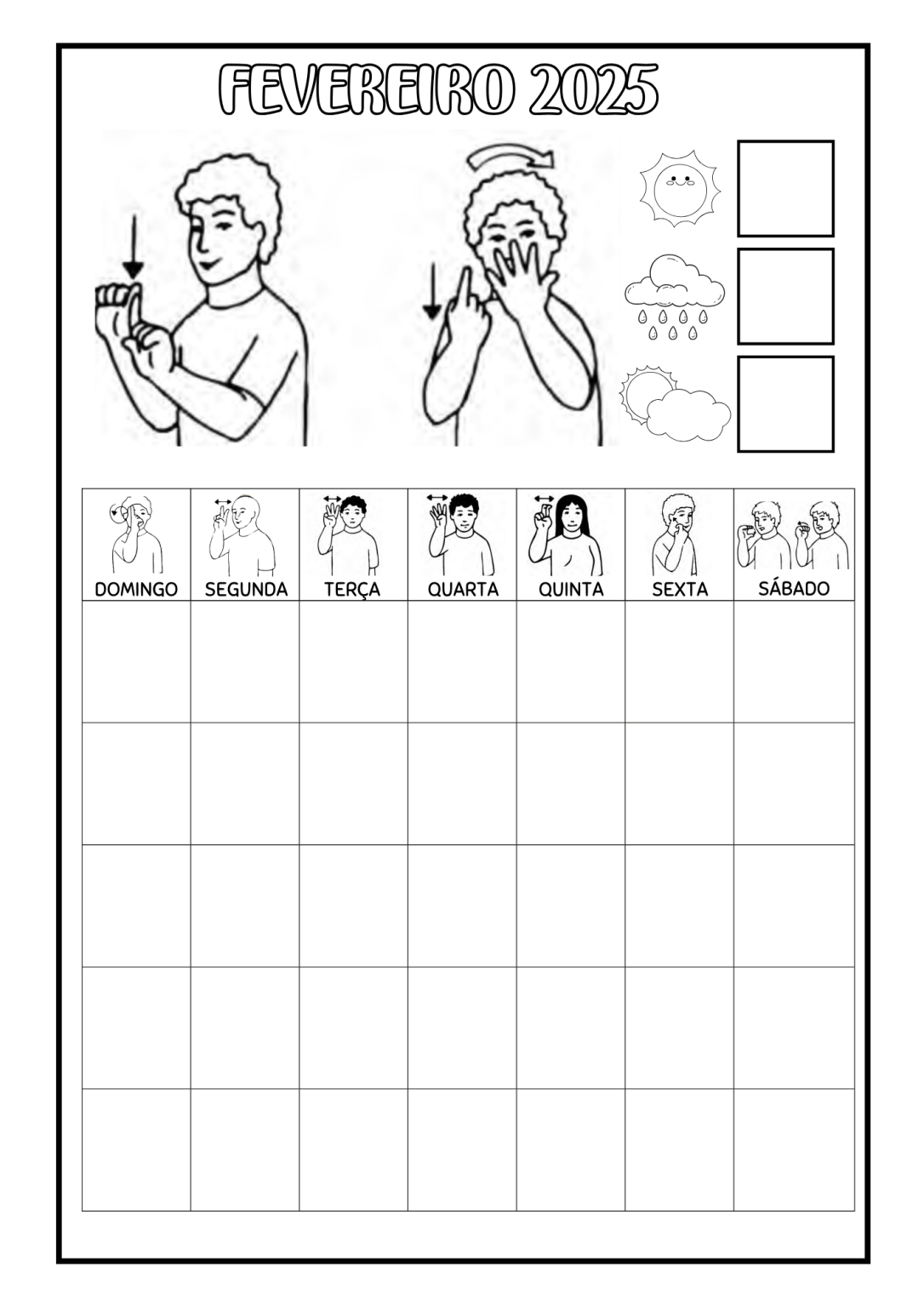 CALENDÁRIO 2025- LIBRAS – Todos Podem Aprender – Recursos Pedagógicos ...