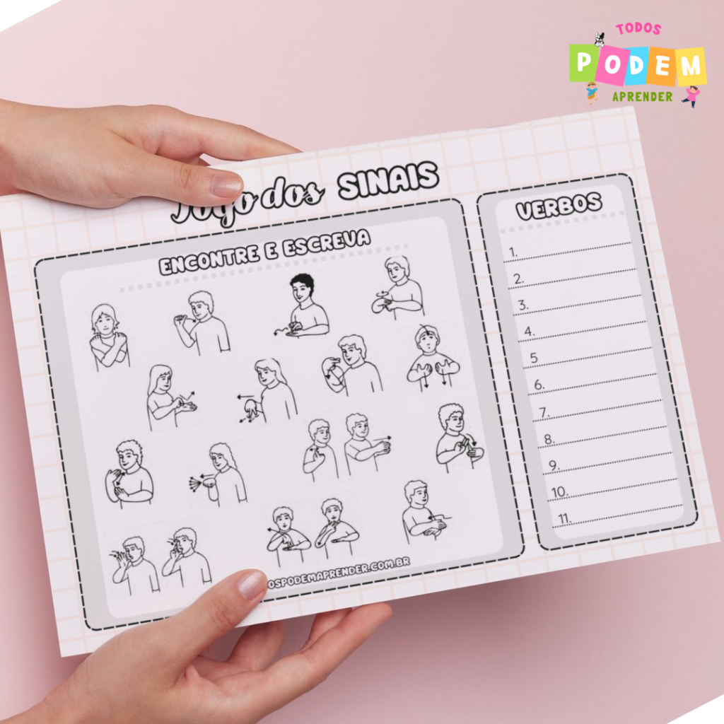 JOGO DOS SINAIS- VERBOS – Todos Podem Aprender – Recursos Pedagógicos Inclusivos e em LIBRAS