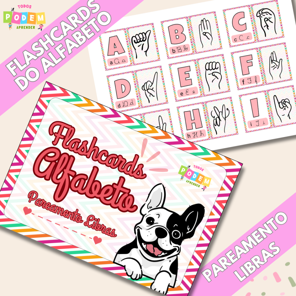 FLASHCARDS DO ALFABETO- Pareamento libras – Todos Podem Aprender ...