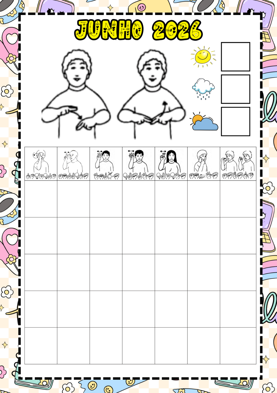CALENDÁRIO LIBRAS- 2026 – Todos Podem Aprender – Recursos Pedagógicos ...